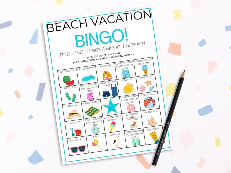Kids Bingo Activity Pack - Etsy