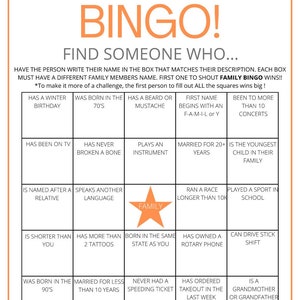Family Reunion Just Bingo Activity Pack - Etsy
