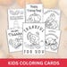 Thanksgiving Kids Coloring Cards, Kids Thanksgiving Craft Activity ...