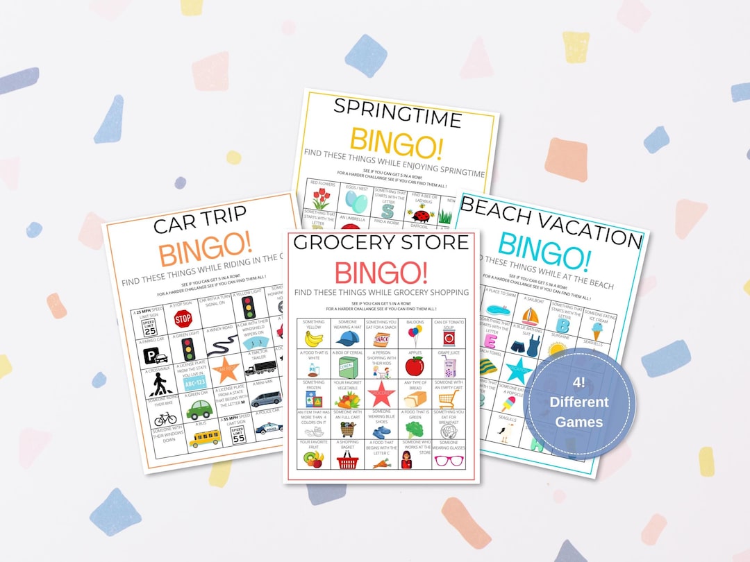 Kids Bingo Activity Pack - Etsy