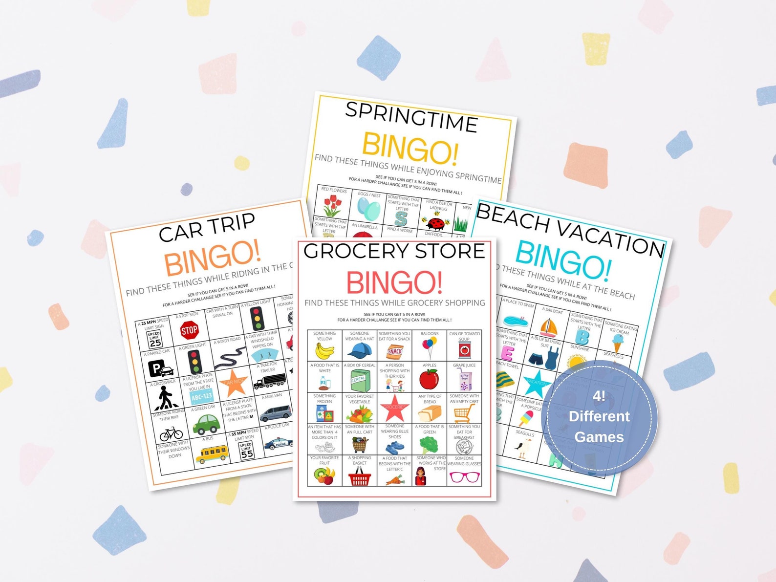 Kids Bingo Activity Pack - Etsy