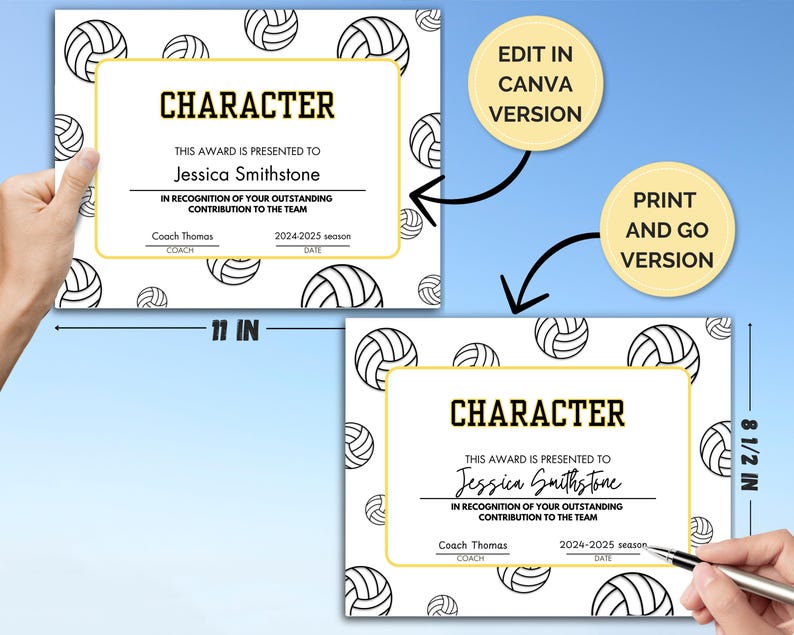 Editable Volleyball Awards, Funny Volleyball Awards, End of Season ...