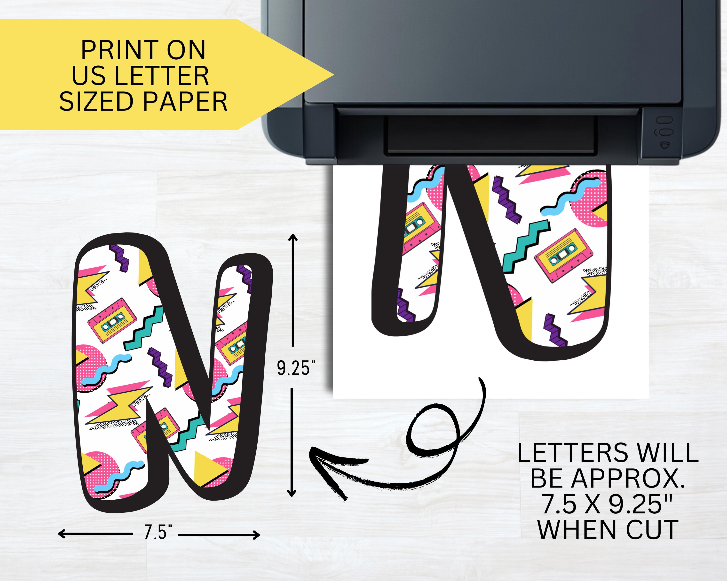 Retro 90s Bulletin Board Letters, Retro Bulletin Board Alphabet Kit ...