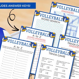 Printable Volleyball Games, Volleyball Team Building Games, Volleyball ...