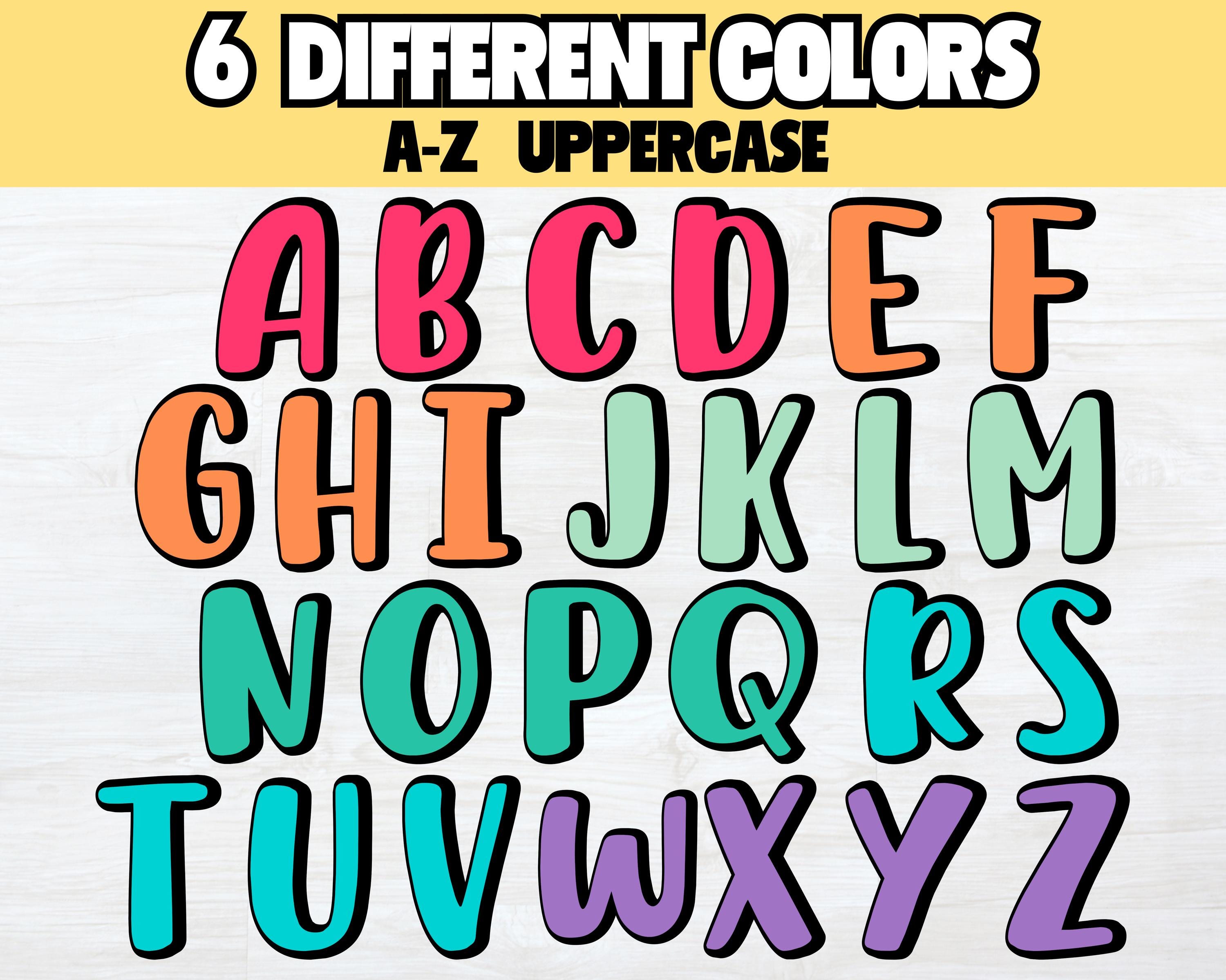 Bright Colorful Bulletin Board Letters, Rainbow Colors Bulletin ...