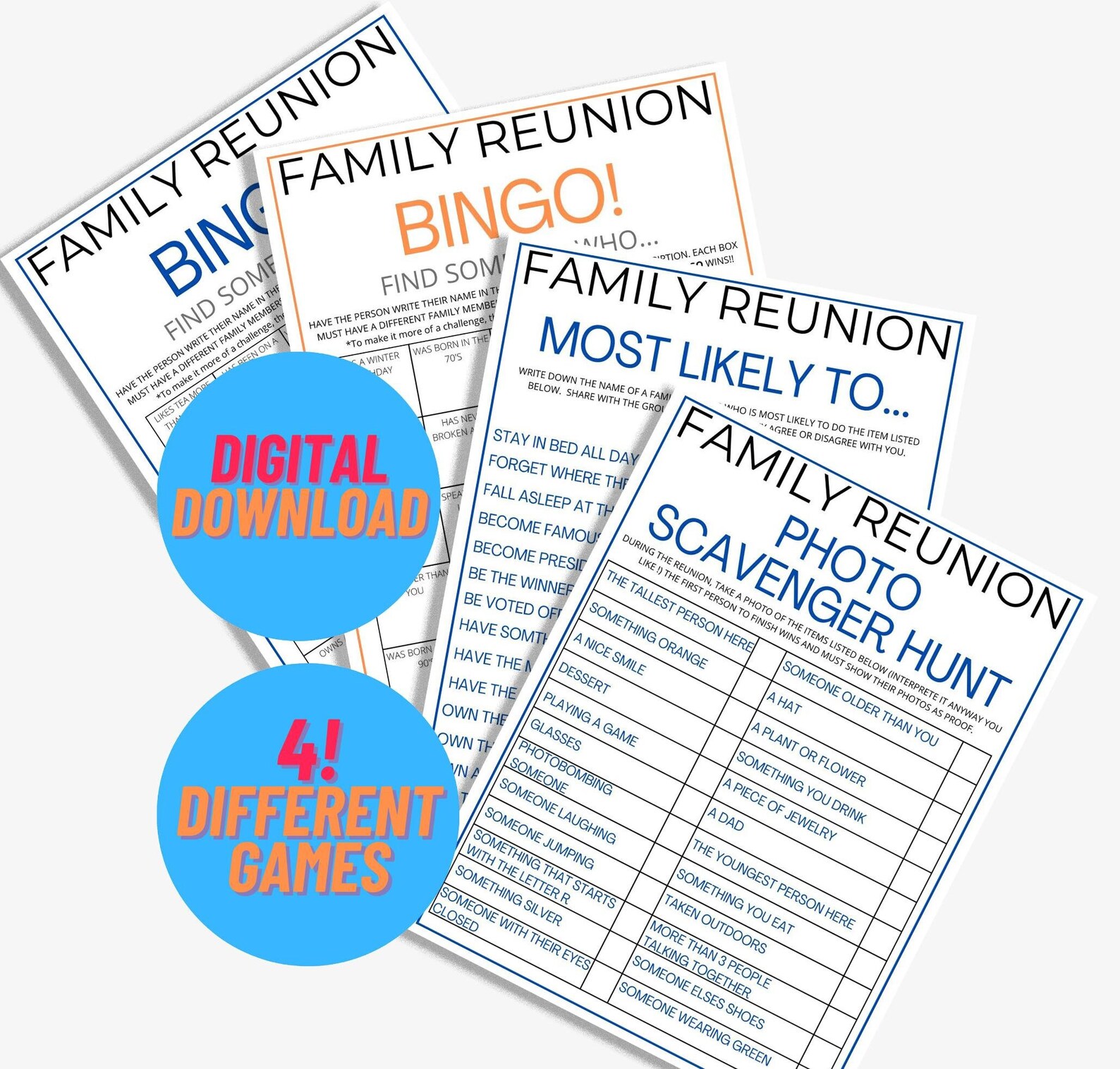 Family Reunion Activity Pack, Family Activity, Reunion Games, Reunion ...