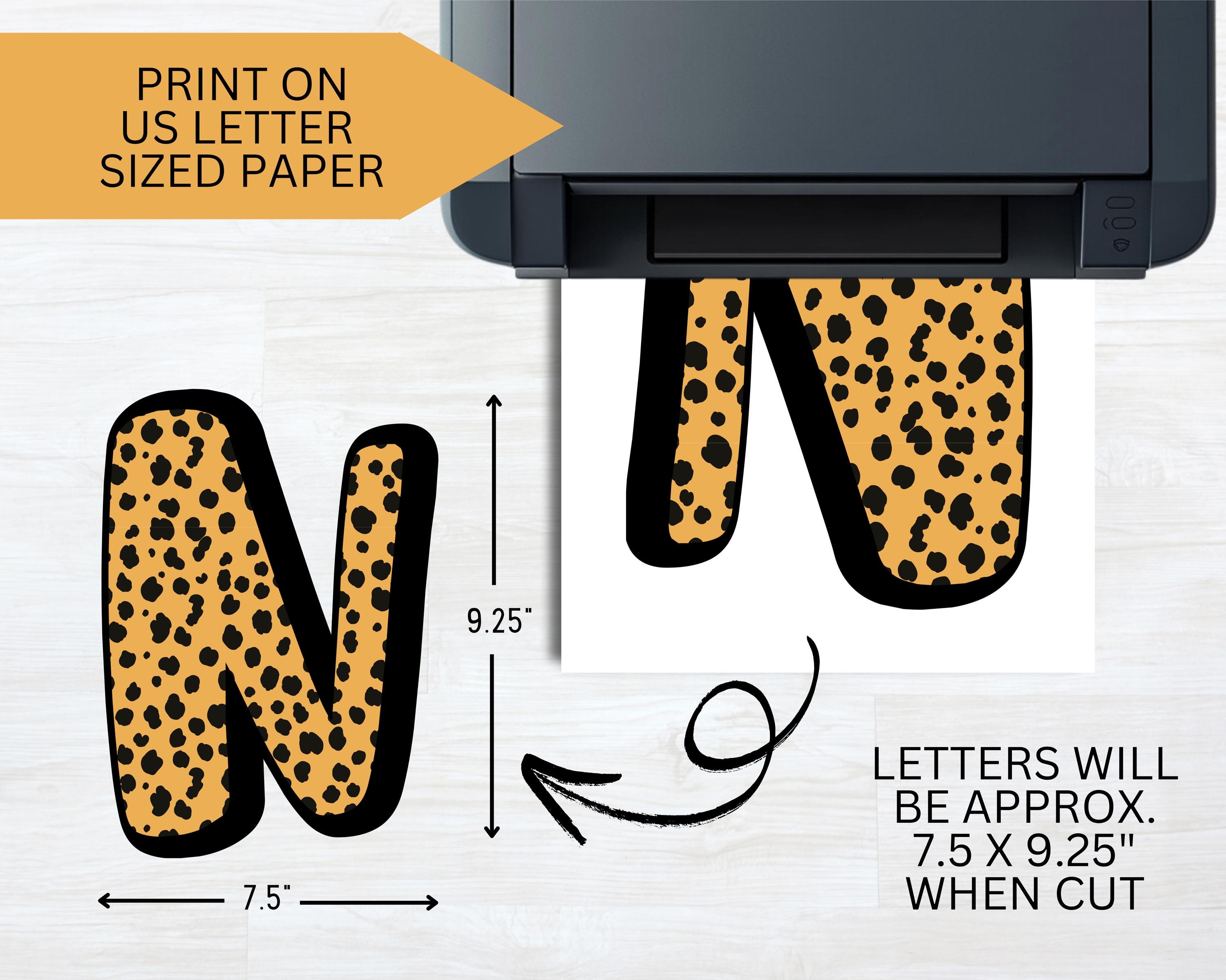 Animal Print Bulletin Board Letters, Safari Bulletin Lettering, Zoo ...