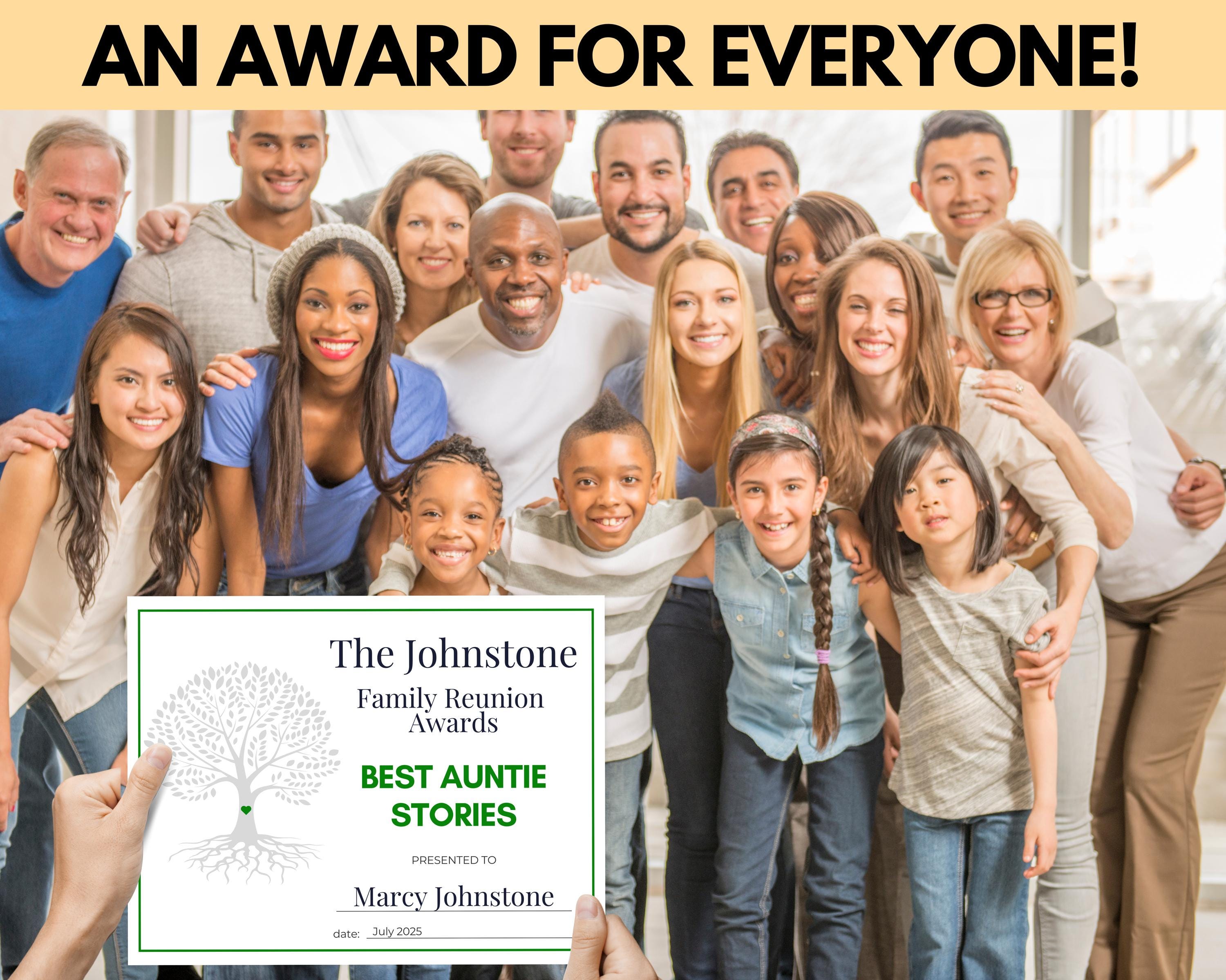 Editable Family Reunion Awards, Funny Family Certificates, Family ...