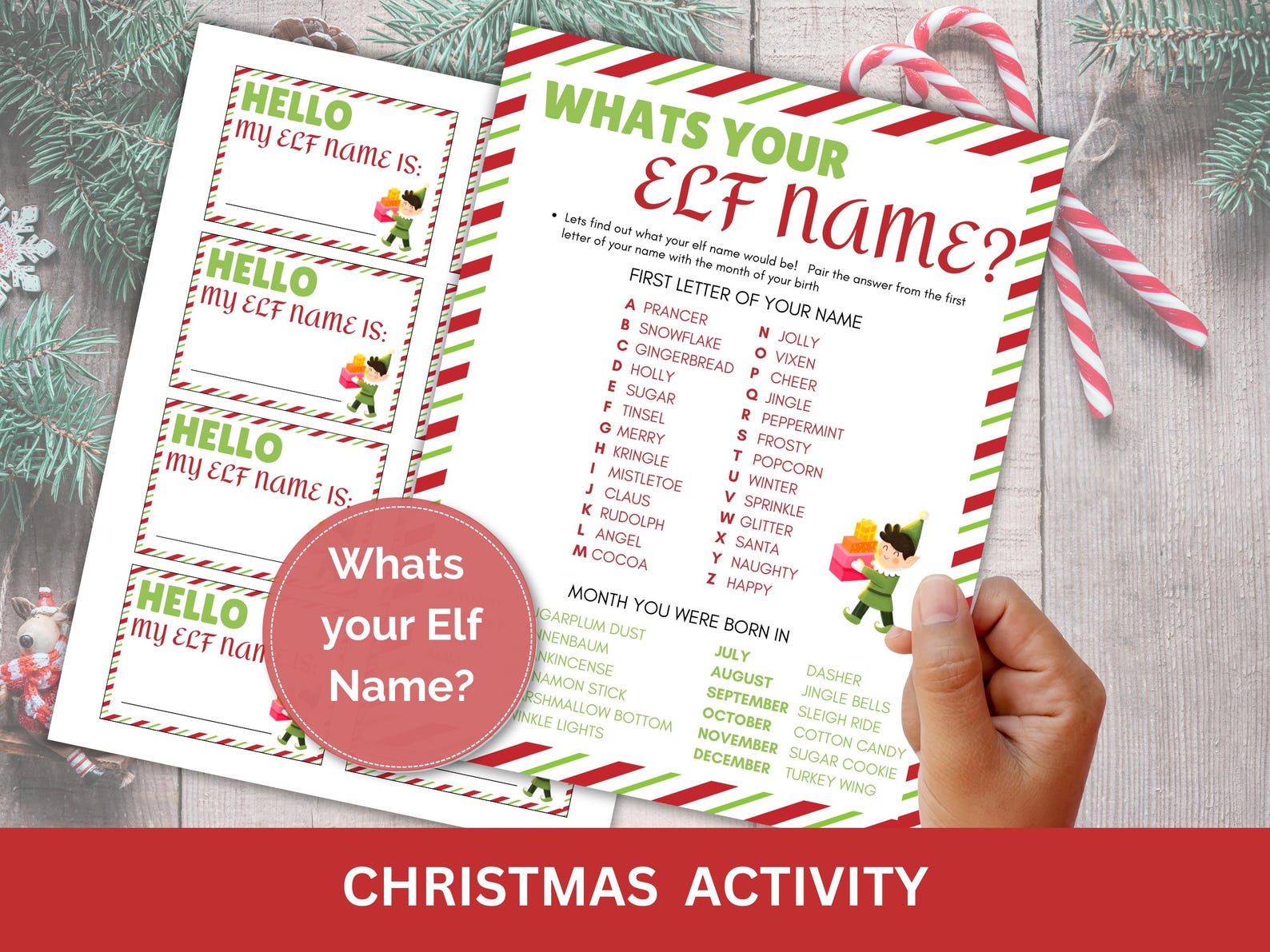 Whats Your Elf Name, Christmas Elf Name, Christmas Party Games, Holiday ...