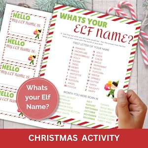 Whats Your Elf Name, Christmas Elf Name, Christmas Party Games, Holiday ...