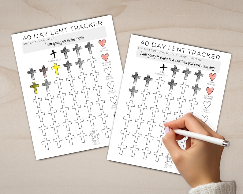 Printable Catholic Lent Tracker, Catholic Lent Activity, Lent Countdown ...