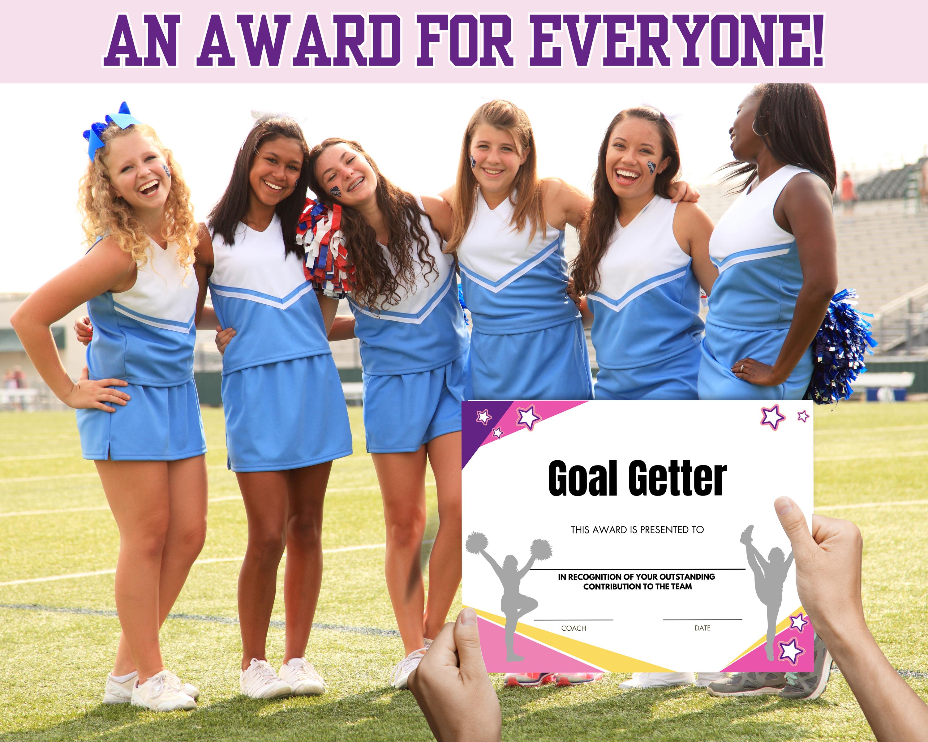 Editable Cheerleading Awards, Funny Cheerleading Awards, End of Season ...