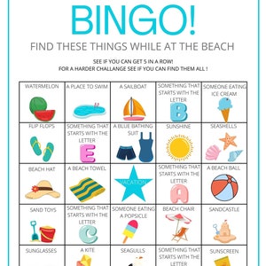 Kids Bingo Activity Pack - Etsy