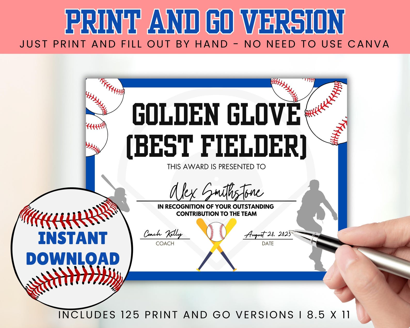Editable Baseball Awards, Funny Baseball Awards, End of Season Award ...