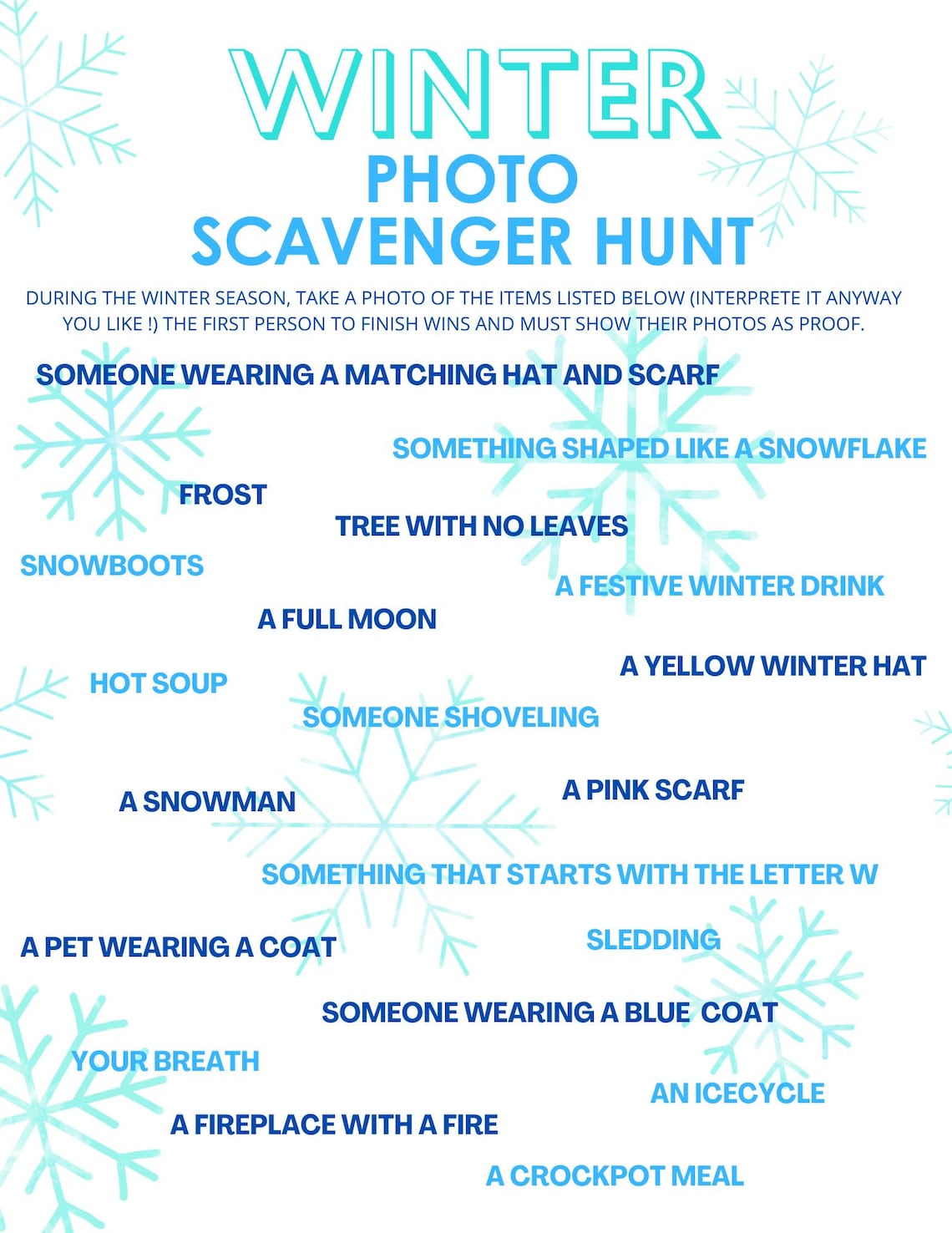 Printable Scavenger Hunt Pack, Fall Scavenger Hunt, Fun Scavenger ...