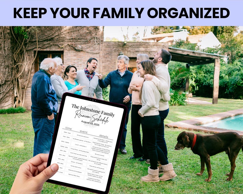 Editable Family Reunion Itinerary Template, Family Reunion Agenda ...