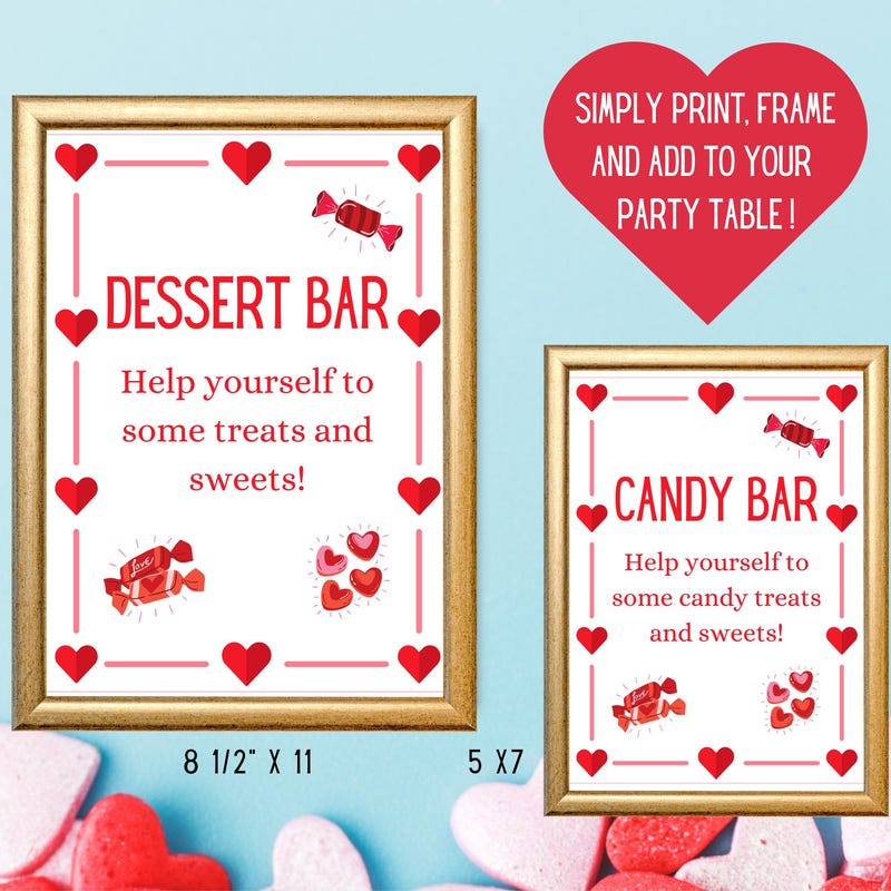 Candy Table Signs - Etsy