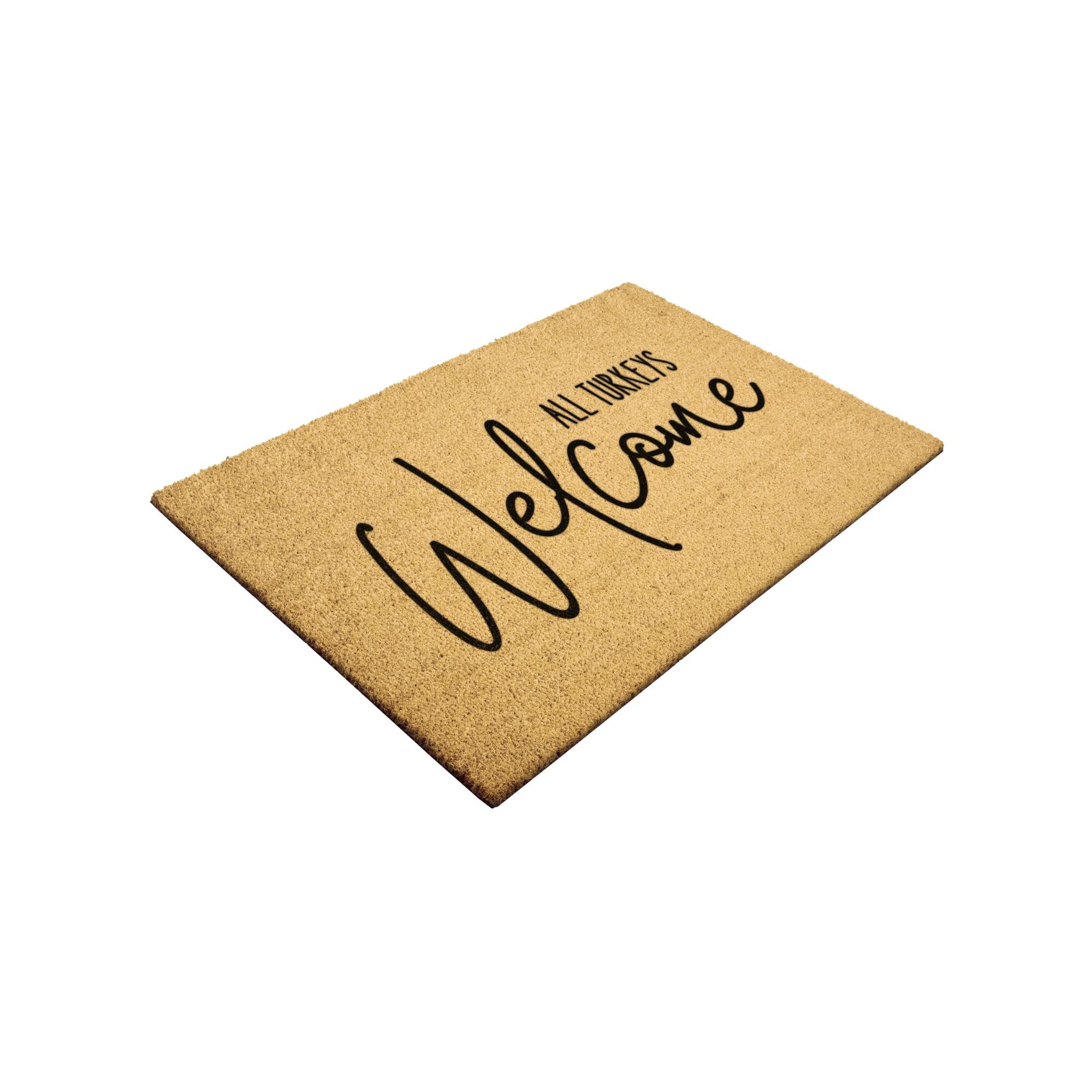 Thanksgiving Doormat – All Turkeys Welcome, Thanksgiving Door Mat ...