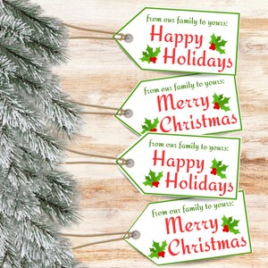 Christmas Gift Tag Bundle, Holiday Gift Tags, Christmas Printable Gift ...