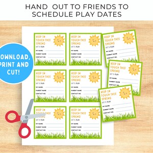 Kids Playdate Cards, Parent Contact Cards, Kids Business Cards, Keep in ...