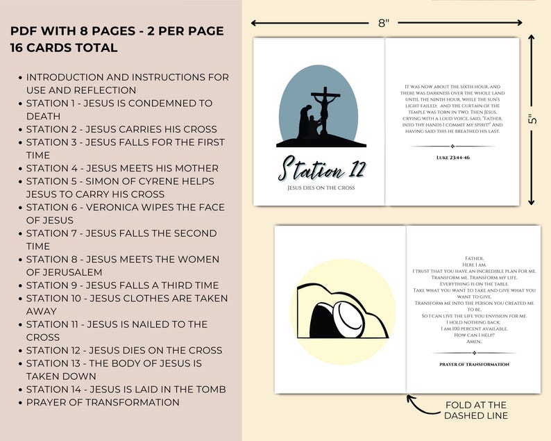 Printable Stations of the Cross, Catholic Lent Activity, Holy Week ...