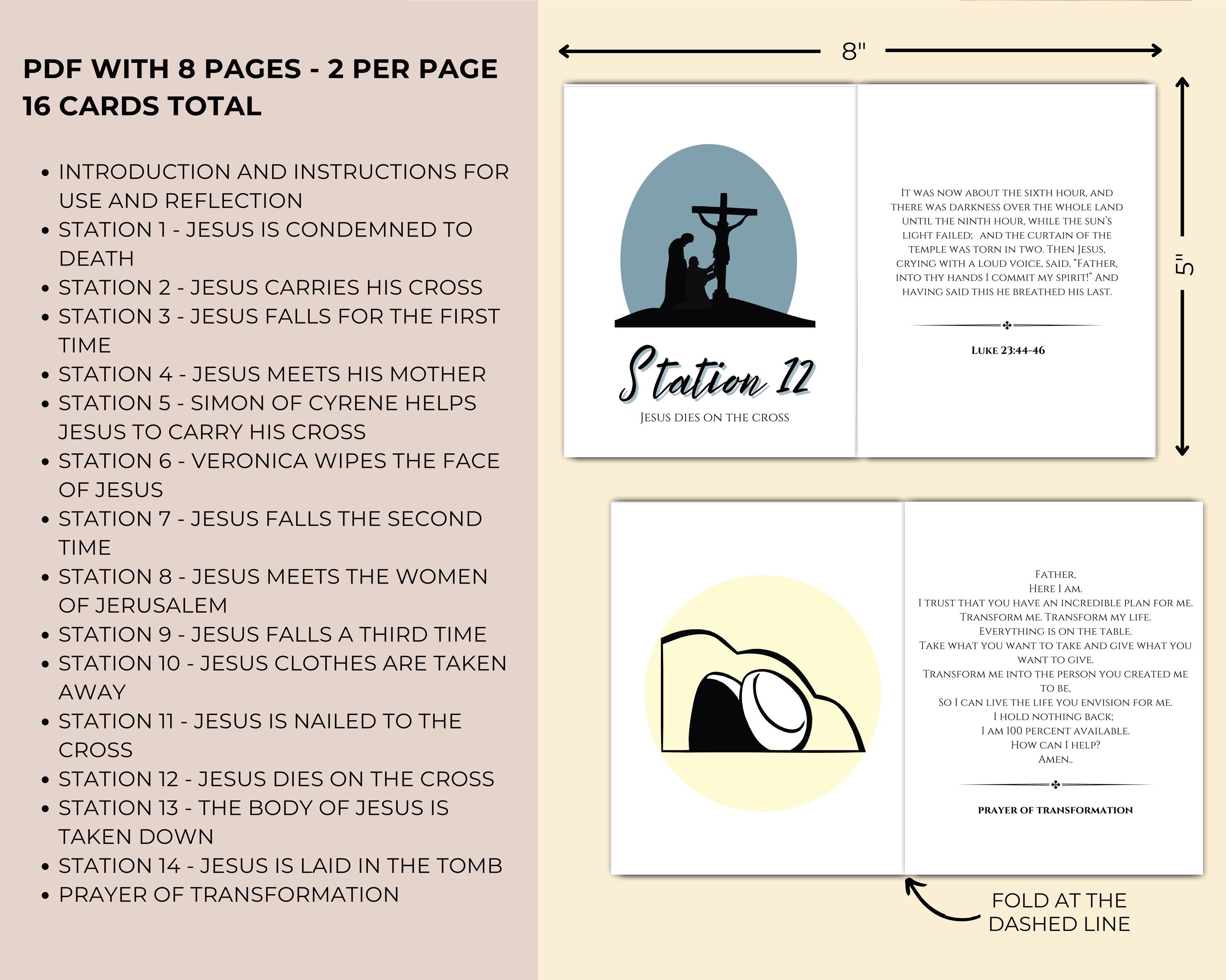 Printable Stations of the Cross, Catholic Lent Activity, Holy Week ...