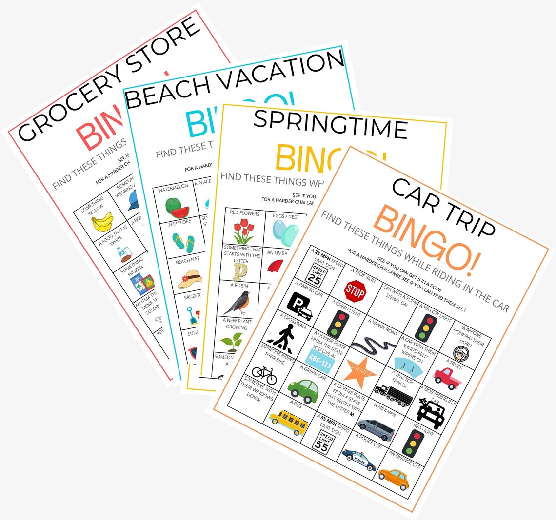 Kids Bingo Activity Pack - Etsy