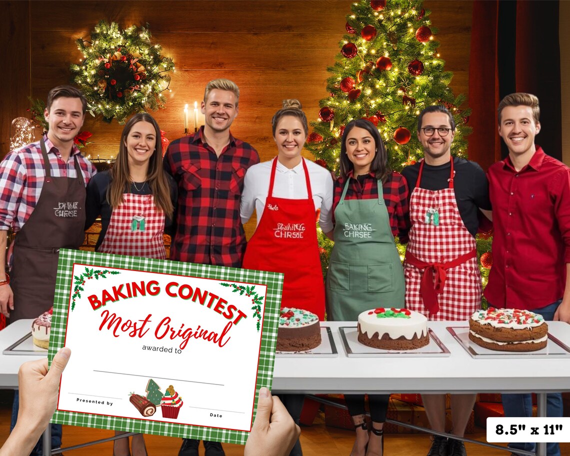 Editable Holiday Baking Contest Awards, Baking Competition Certificates ...