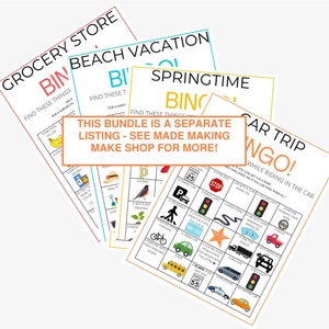 Kids Grocery Store Bingo Game - Etsy