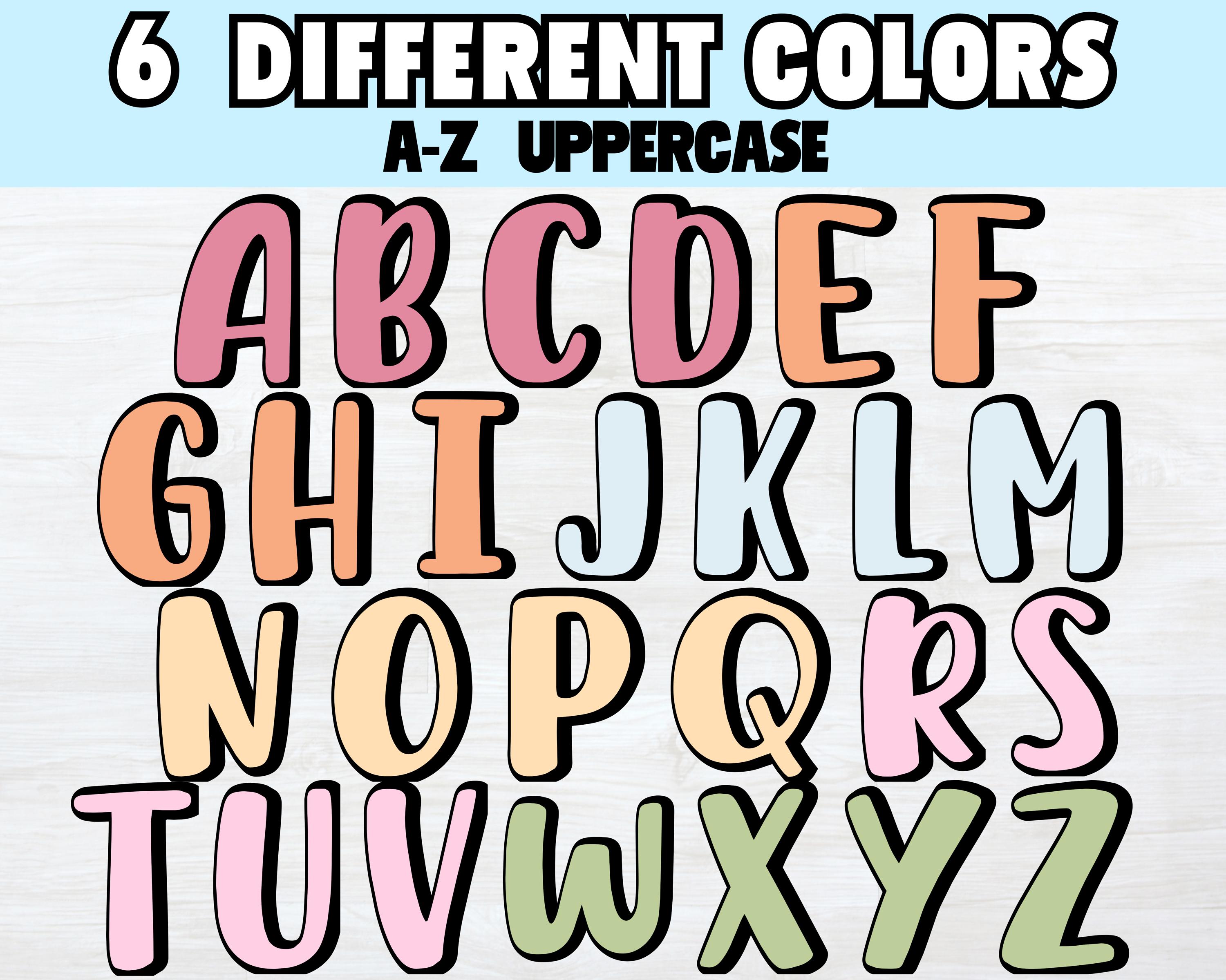 Soft Spring Colors Bulletin Board Letters, Pastel Colors Bulletin ...