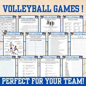 Printable Volleyball Games, Volleyball Team Building Games, Volleyball ...
