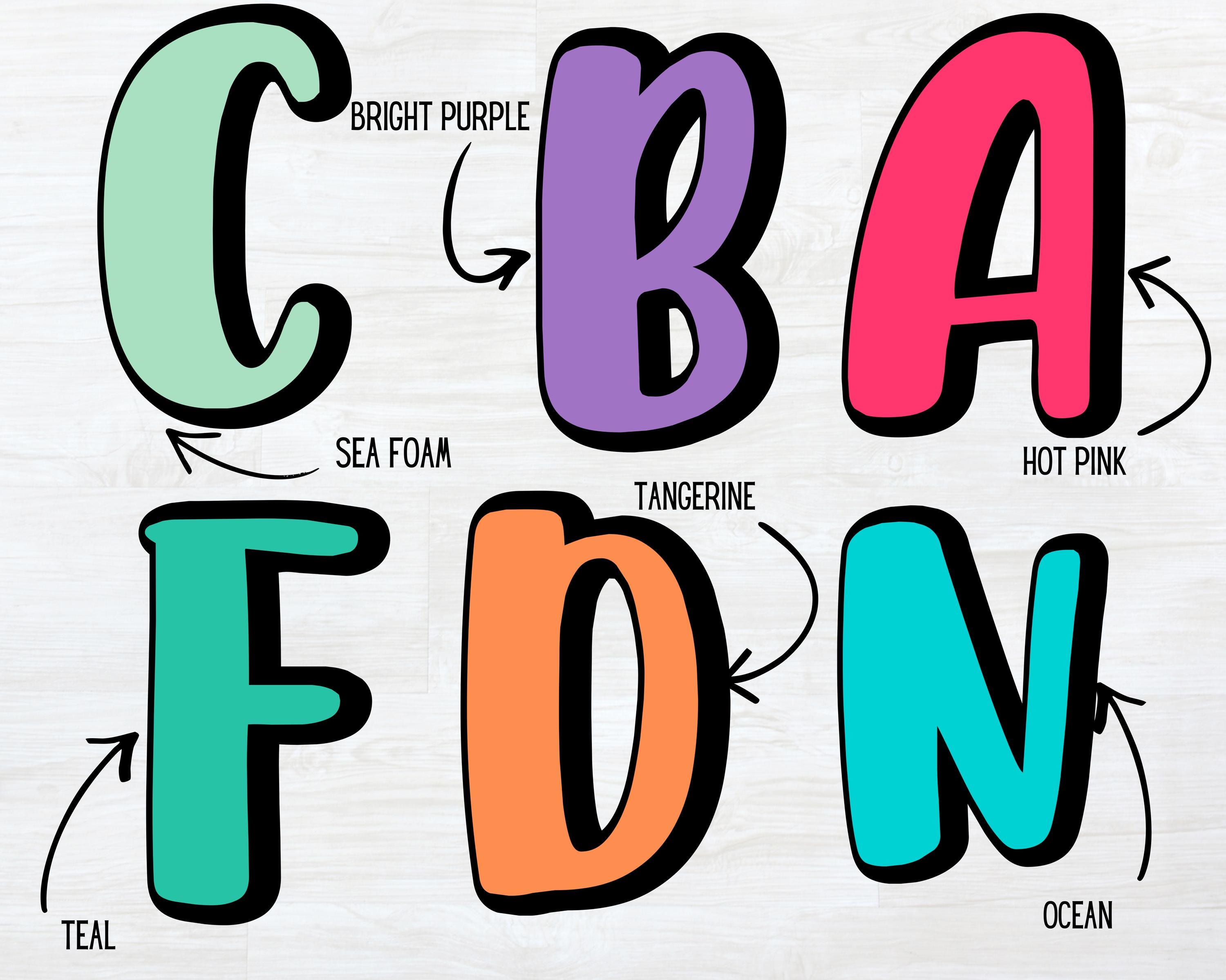 Bright Colorful Bulletin Board Letters, Rainbow Colors Bulletin ...