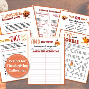 Thanksgiving Family Game Bundle, Thanksgiving Dinner Games ...