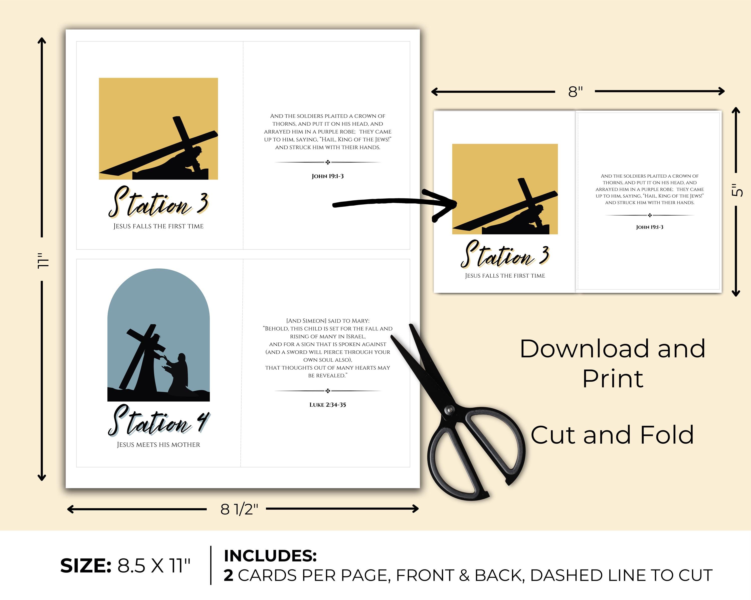 Printable Stations of the Cross, Catholic Lent Activity, Holy Week ...