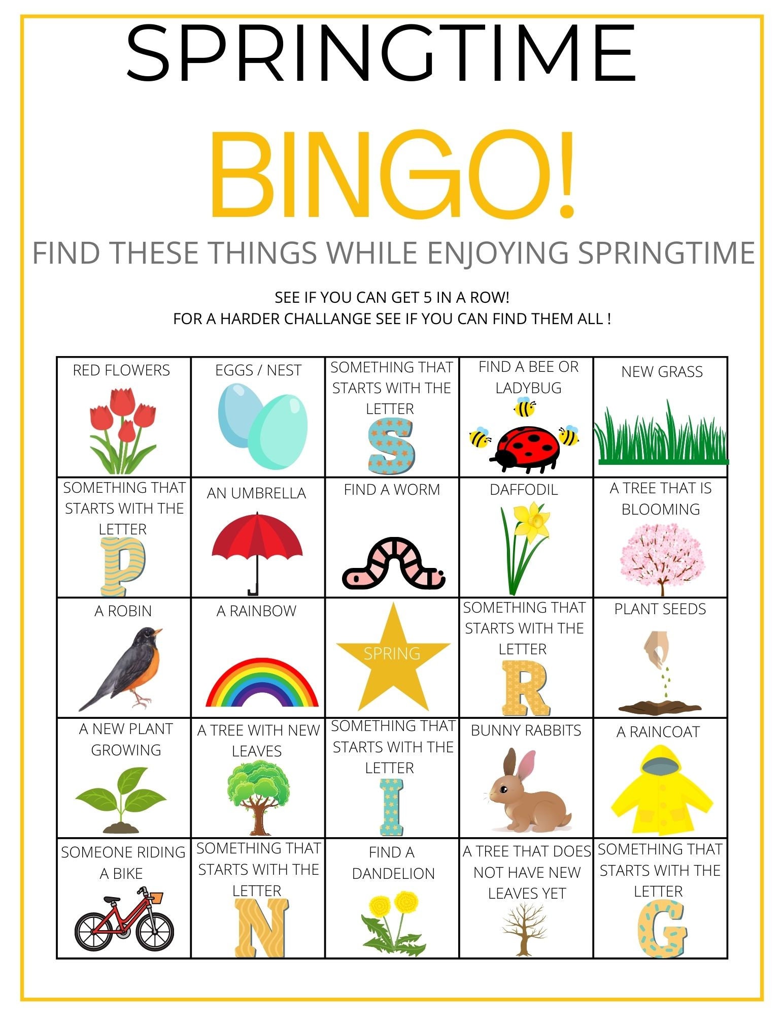 Kids Bingo Activity Pack - Etsy