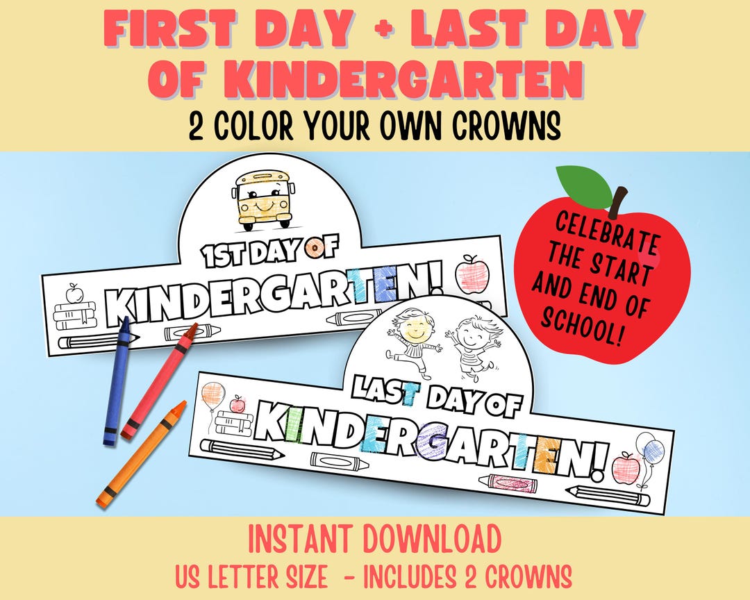 Kindergarten Back to School Paper Crown Craft, First Day of ...