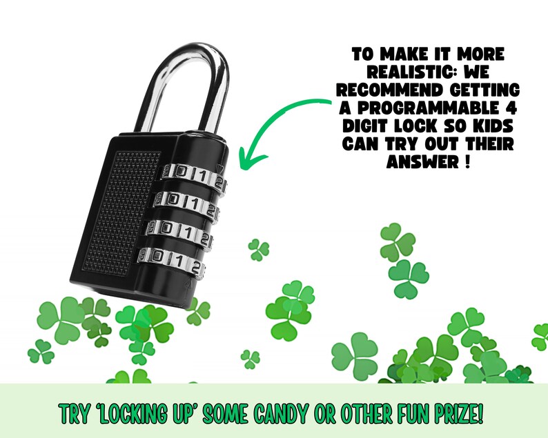 St Patrick's Day Escape Room for Kids, Printable Escape Room for Kids ...