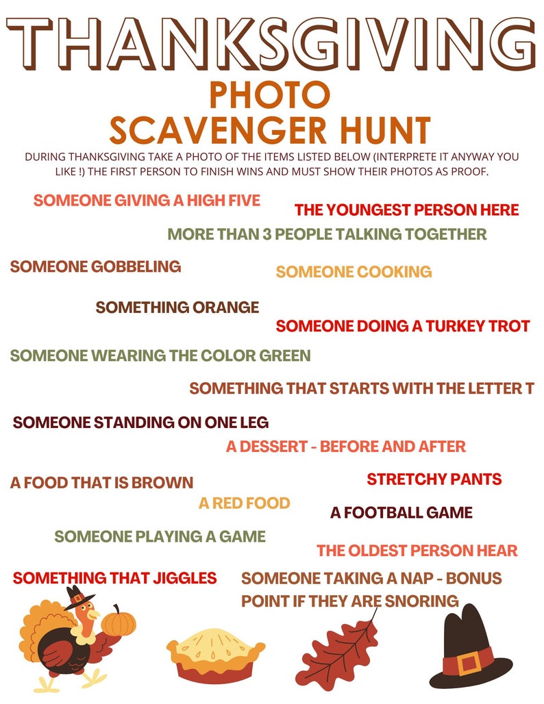 Printable Scavenger Hunt Pack, Fall Scavenger Hunt, Fun Scavenger ...