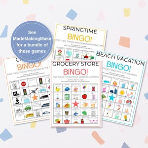 Kids Beach Vacation Bingo, Kids Activities, Bingo for Kids, Kids Summer ...