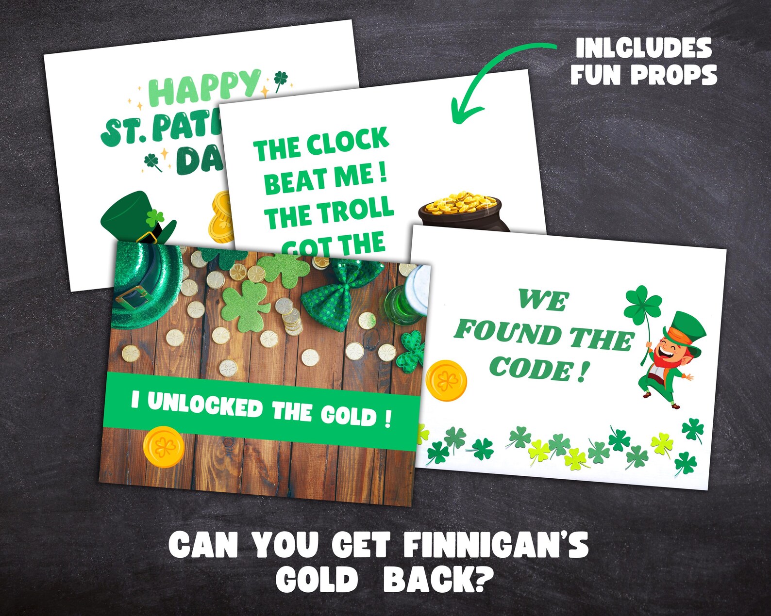 St Patrick's Day Escape Room for Kids, Printable Escape Room for Kids ...