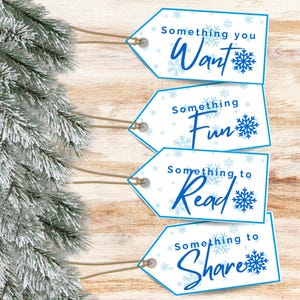 30 Christmas Gift Tag Bundle, Holiday Gift Tag, Christmas Printable ...