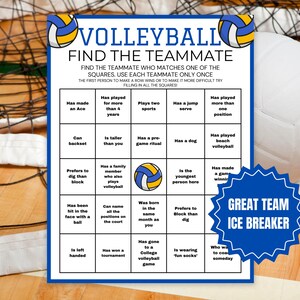 Printable Volleyball Games, Volleyball Team Building Games, Volleyball ...