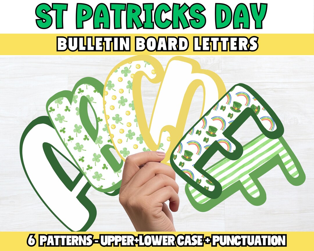 St Patricks Day Bulletin Board Letters, St Pattys Bulletin Board ...