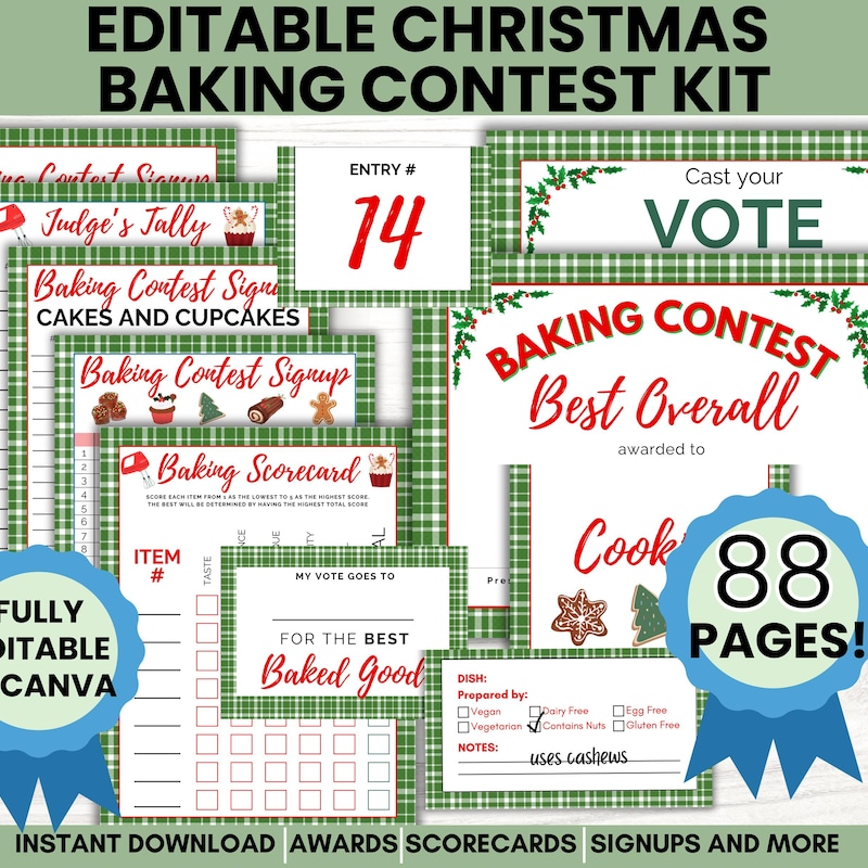 Baking Contest Score Sheet - Etsy