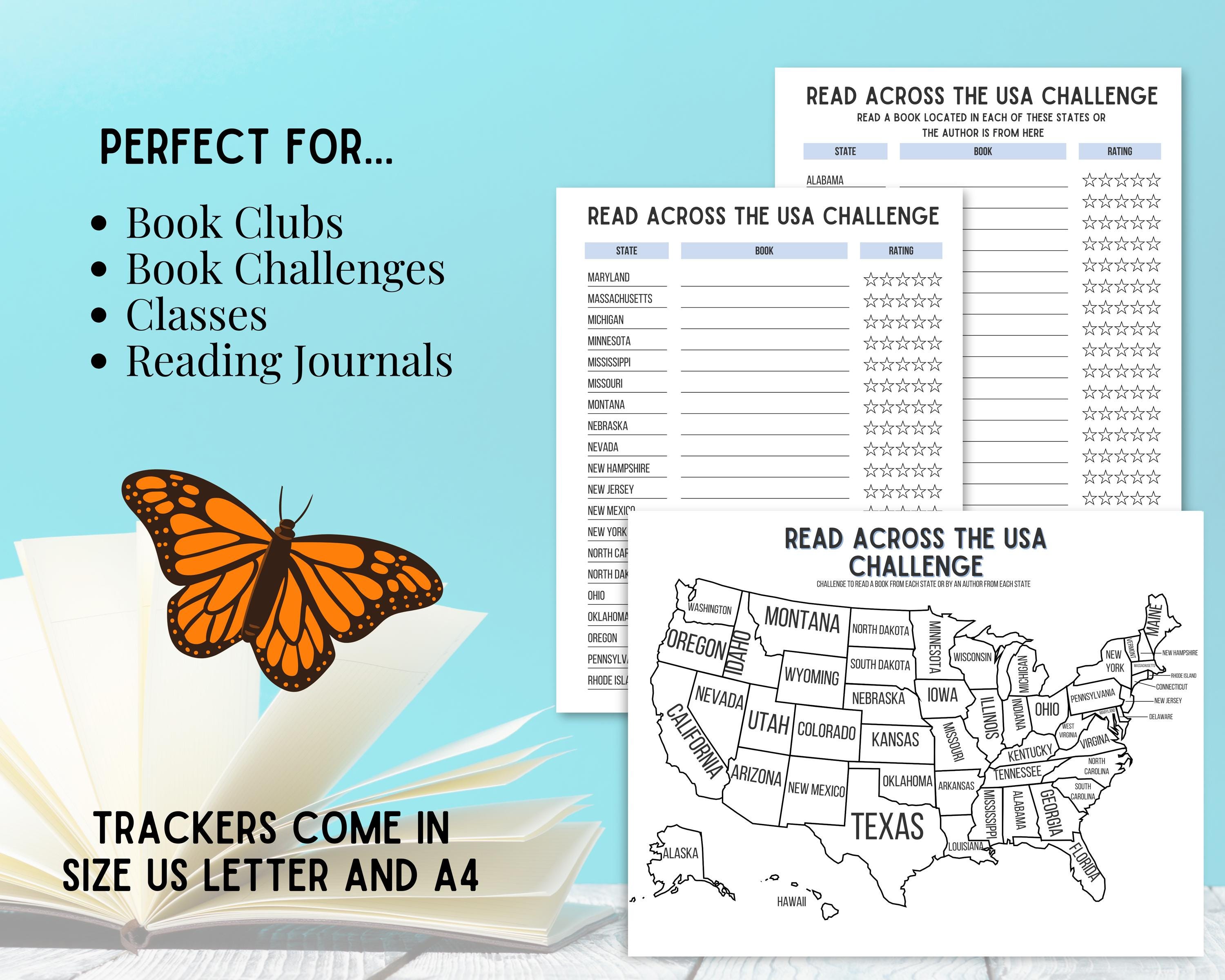 Read Across America Challenge, Read Across the USA, USA Reading ...