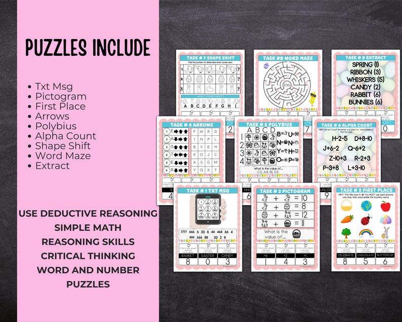 Easter Escape Room for Kids, Printable Escape Room for Kids, Easter ...