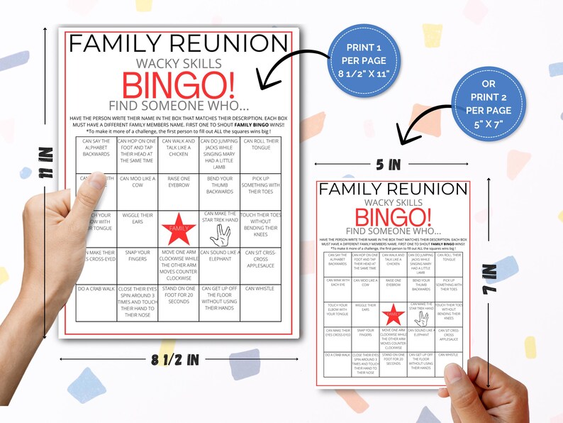 Family Reunion - Just Bingo Activity Pack, Family Reunion Games ...