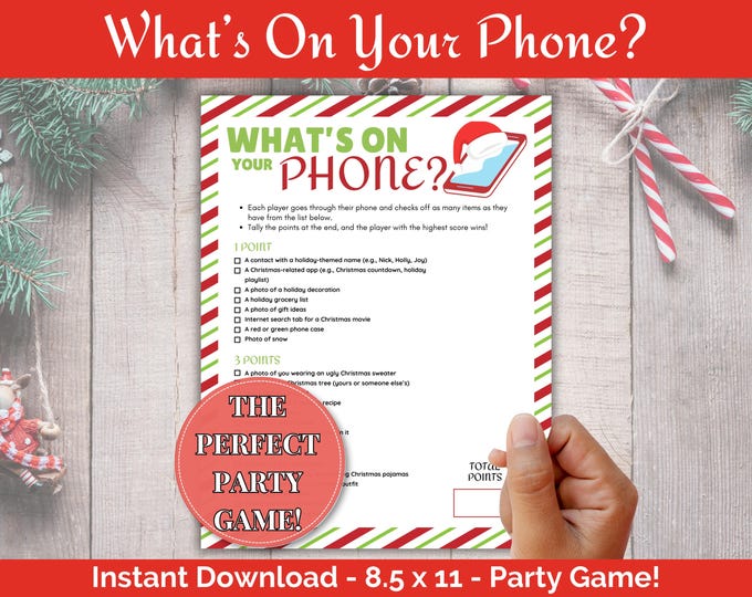 What's on Your Phone Christmas Edition | Christmas Games | Family ...