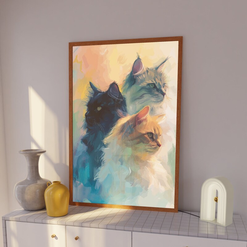 Cat Digital Art - Etsy