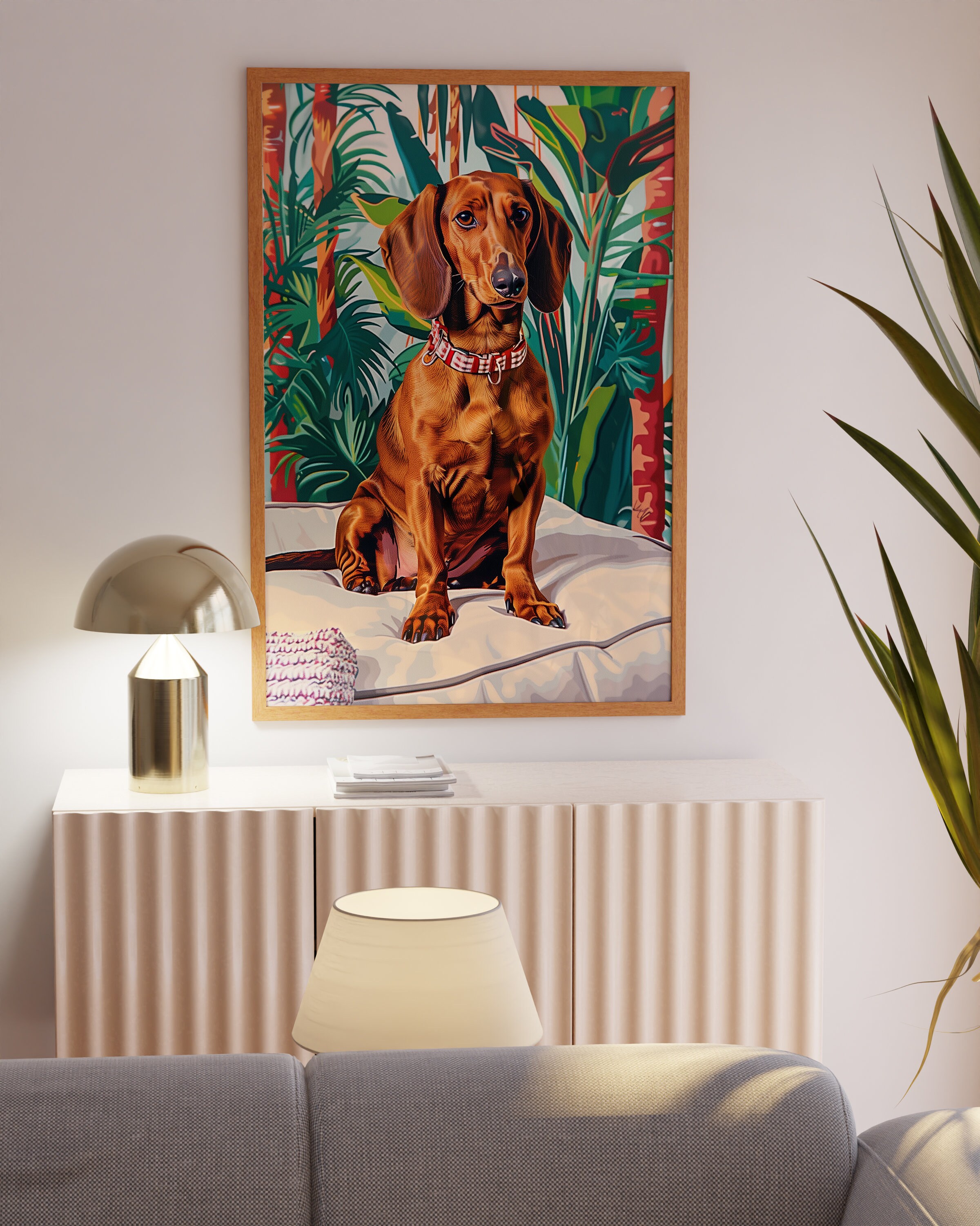Custom Dog Portrait Painting, Personalized Pet Portrait From Photo, Dog ...
